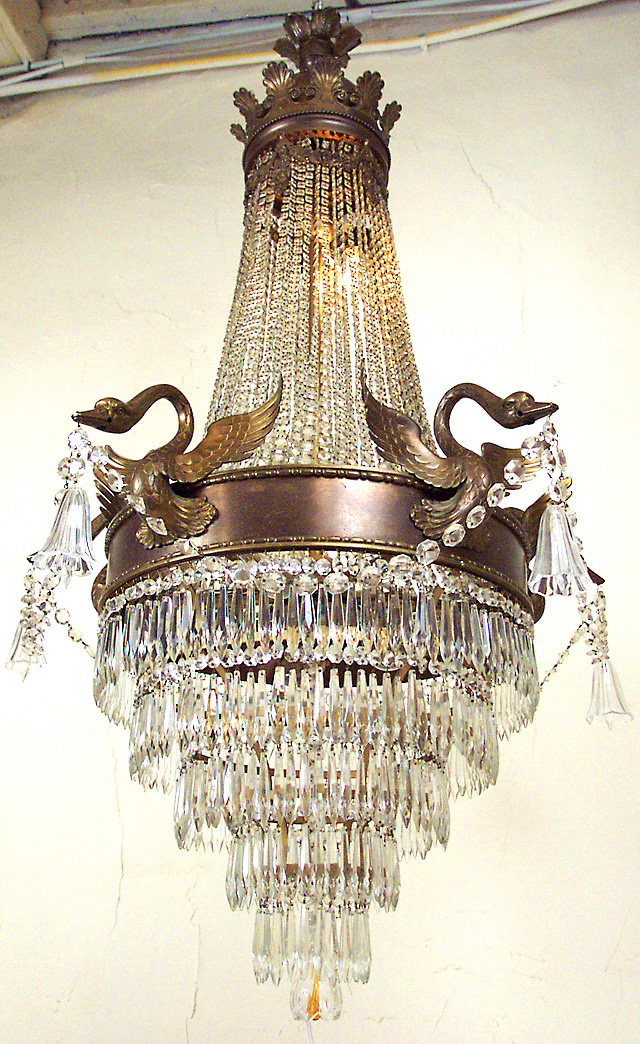 Antique Lighthouse - Superb French Empire crystal chandelier